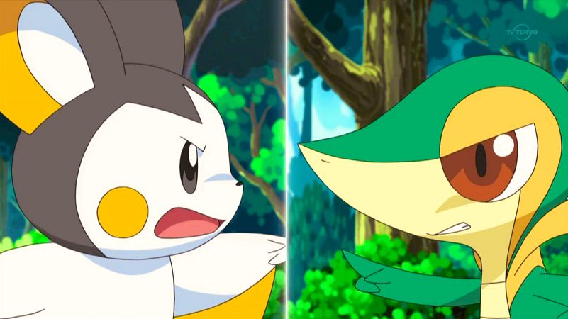 Emolga And Snivy Take A Hint