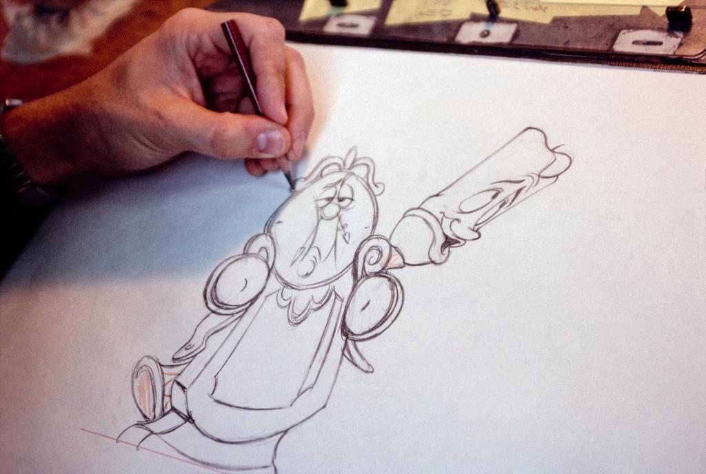 Beauty And The Beast Cogsworth Drawing