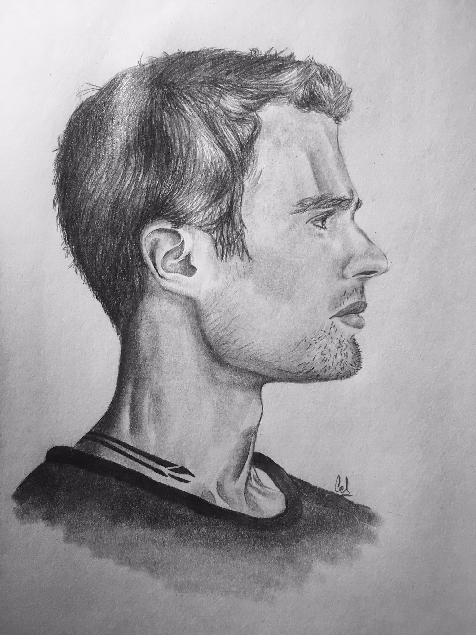 Theo James Drawing