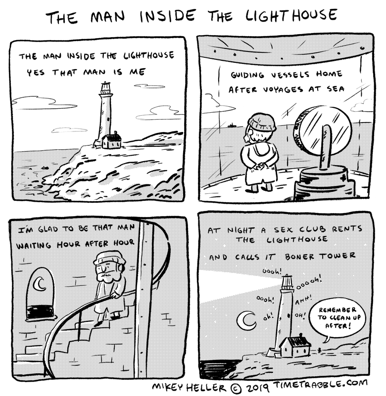「i drew a comic about a man in a lighthouse 」Mikey Hellerの漫画