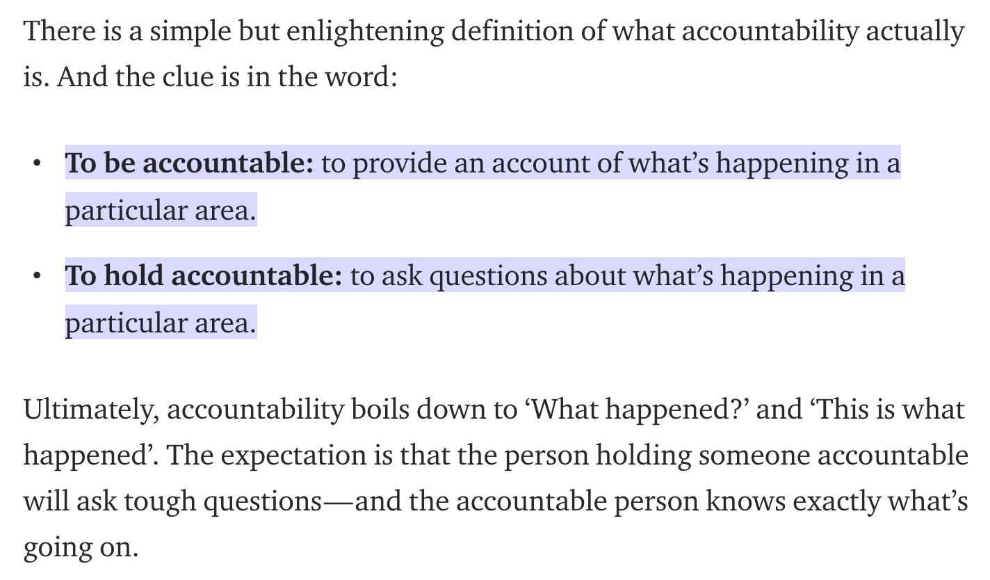 Accountability Definition