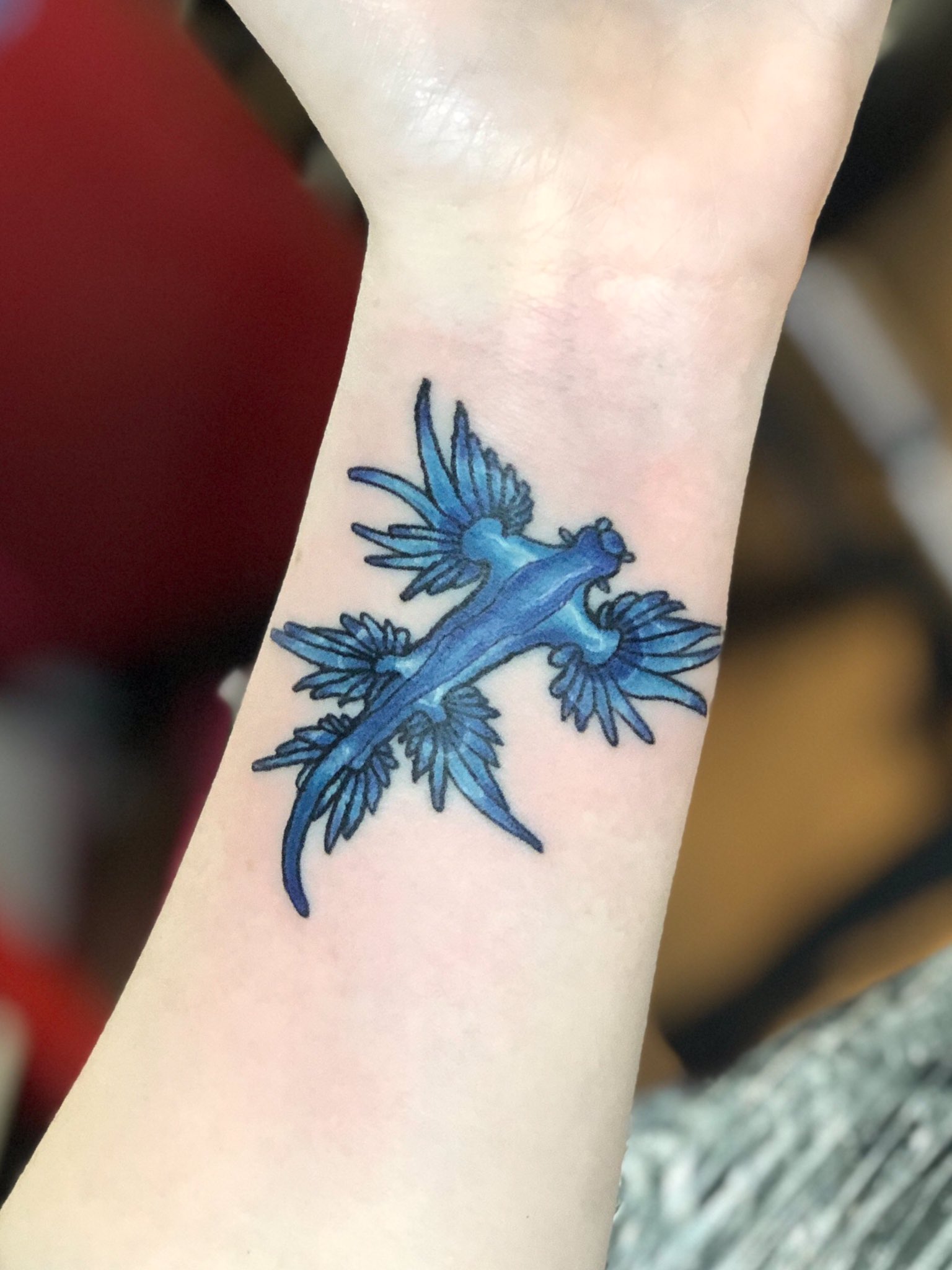 Glaucus Atlanticus Sea Slug Tattoo