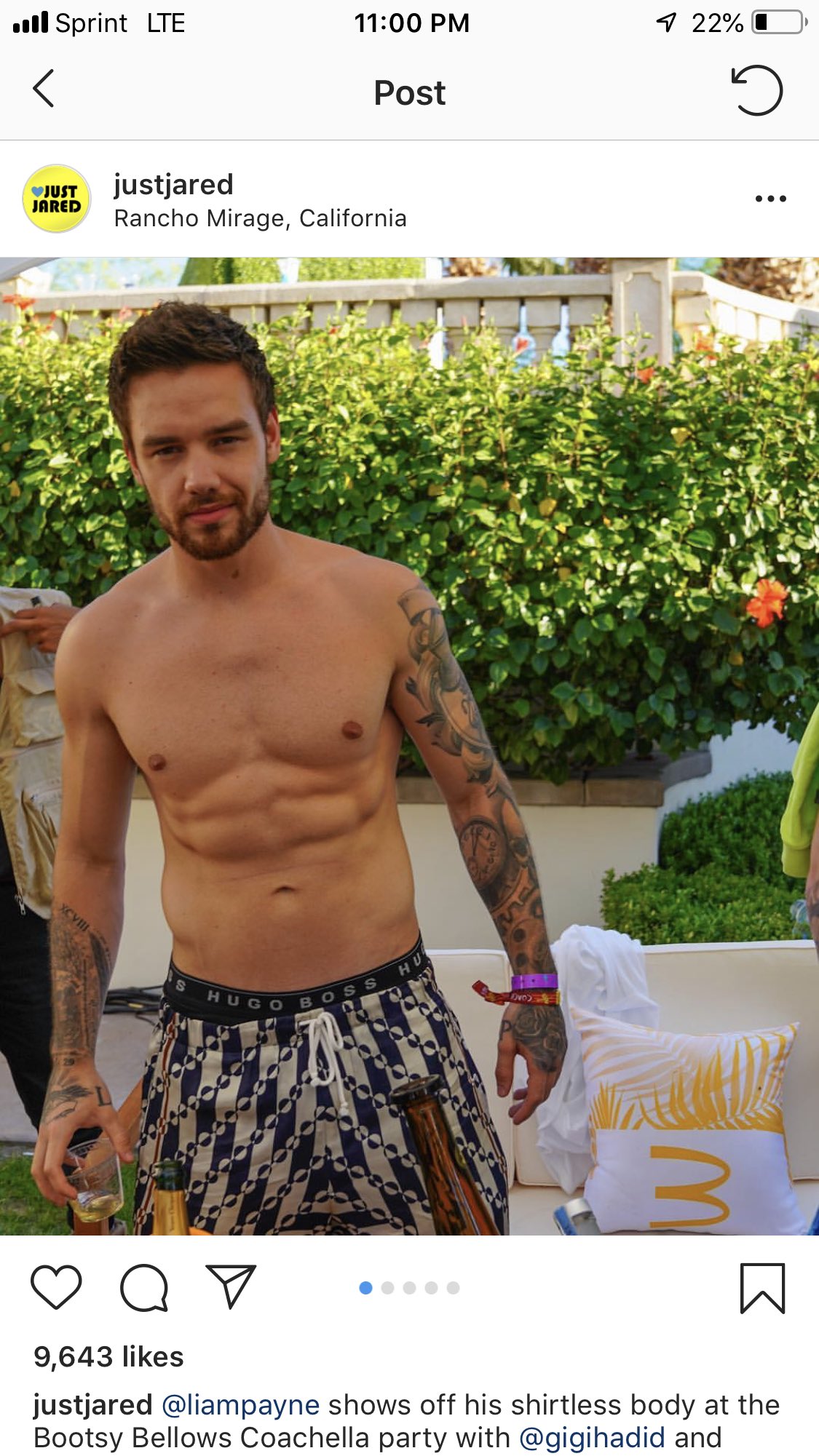 Liam Payne Shirtless Abs