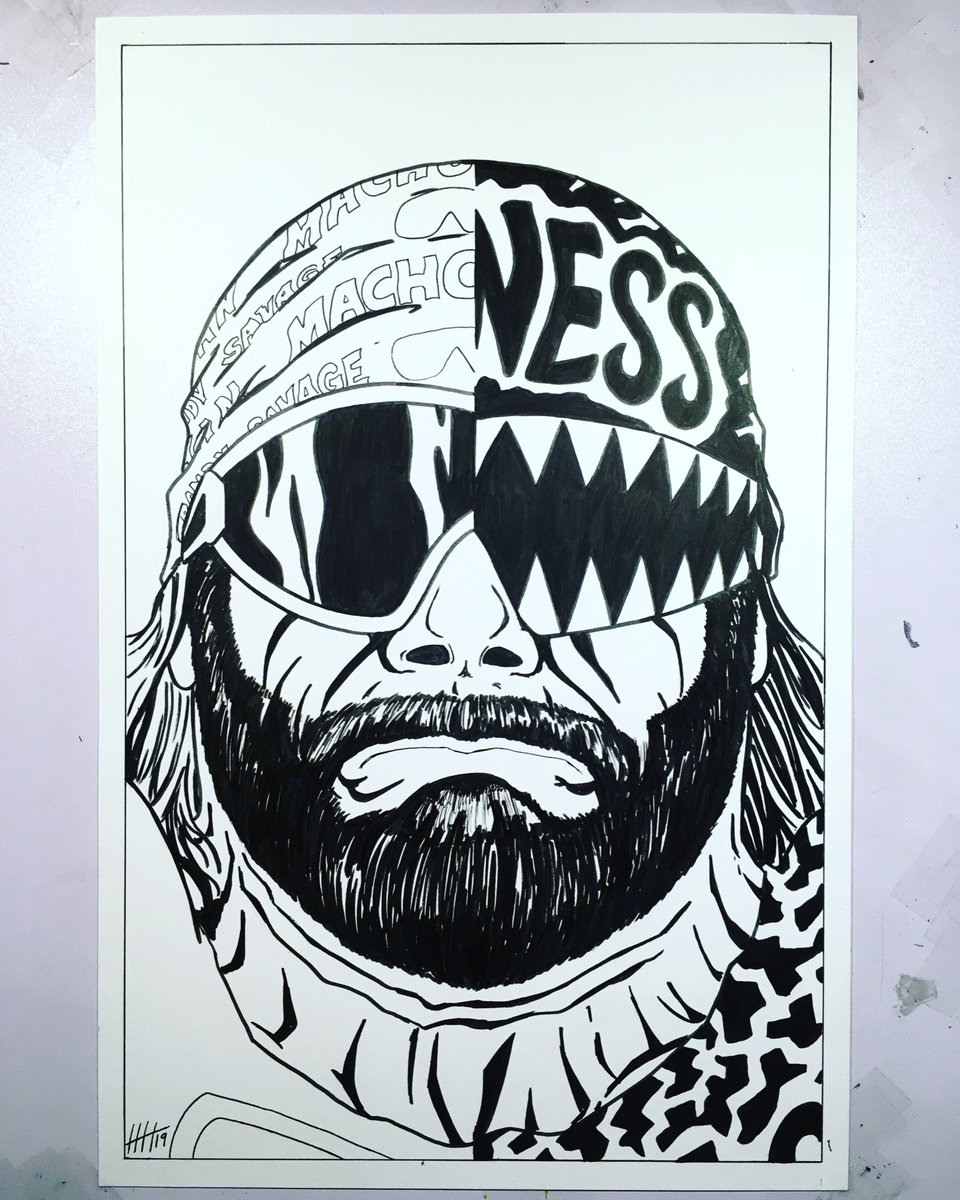 Macho Man Drawing
