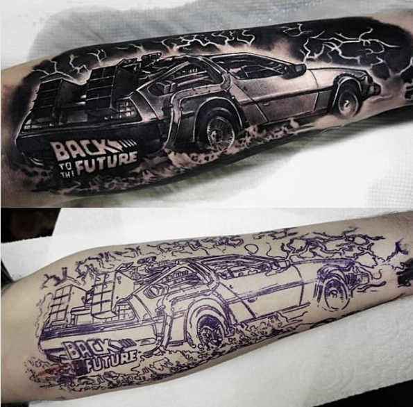 Back To The Future Delorean Tattoo