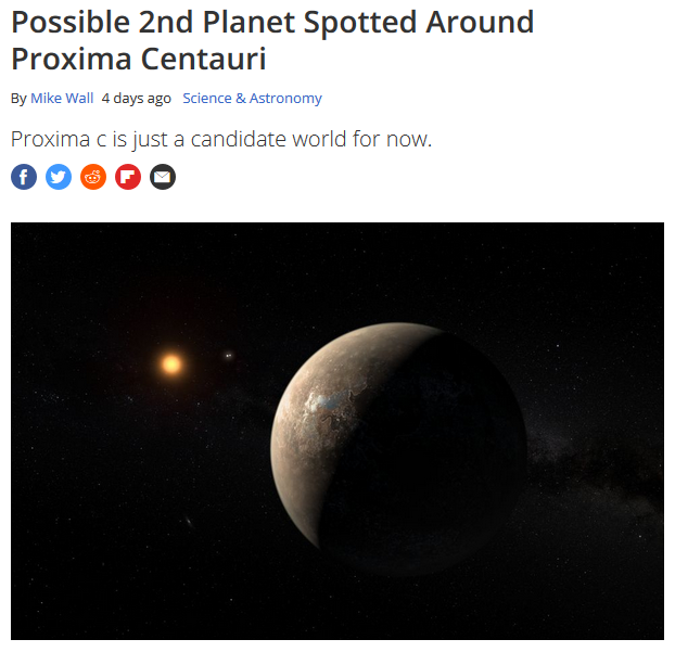Possible 2nd Planet Spotted Around Proxima Centauri Space Is Life