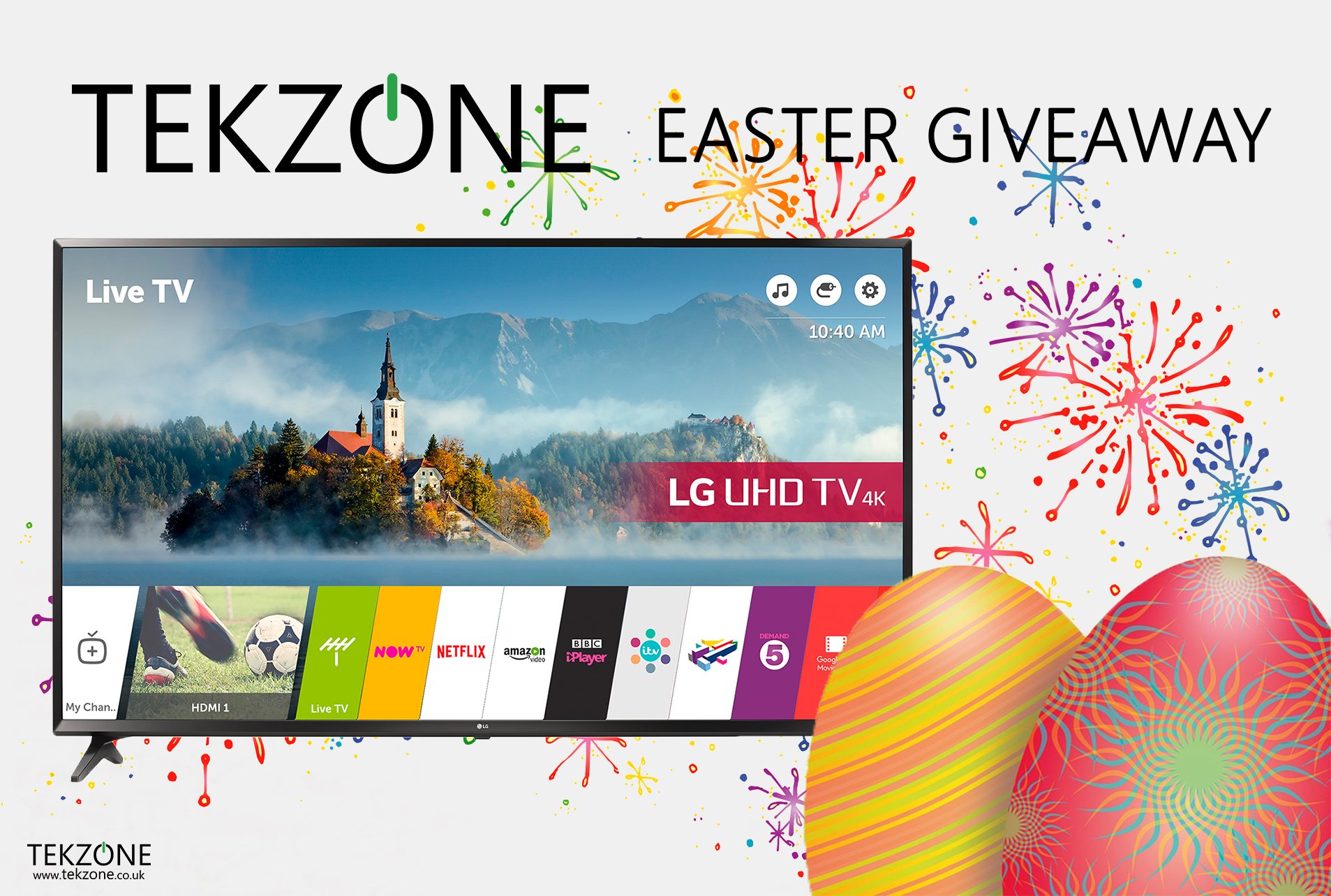 Tekzone S&V on Twitter: "To celebrate #Easter we are giving away this LG 55UJ630V HDR Smart LED ...