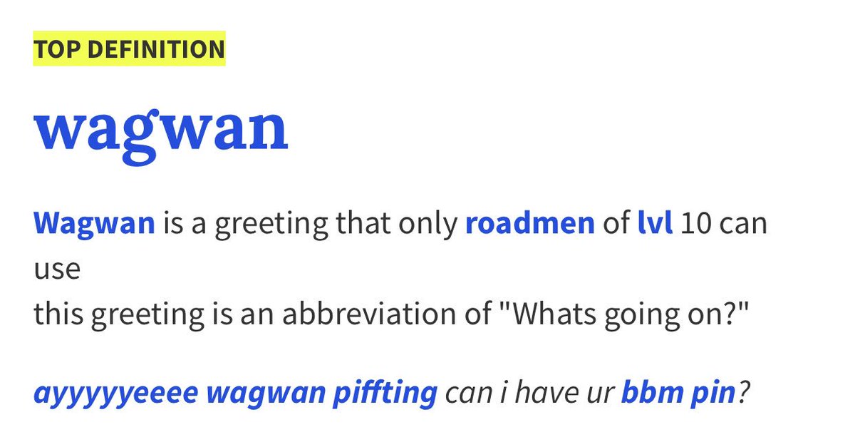 What does wagwan mean store