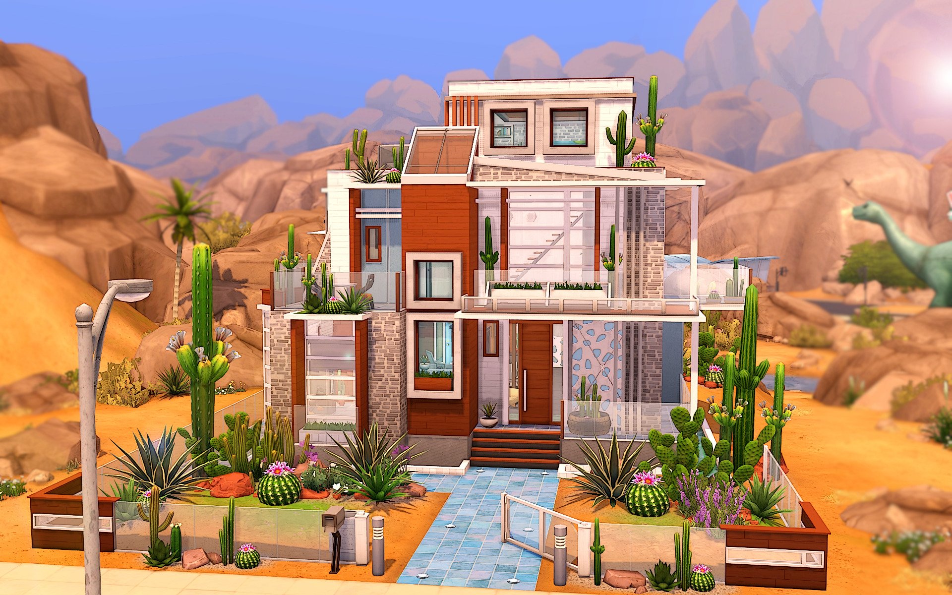 Modern Desert House Sims Desert Mansion