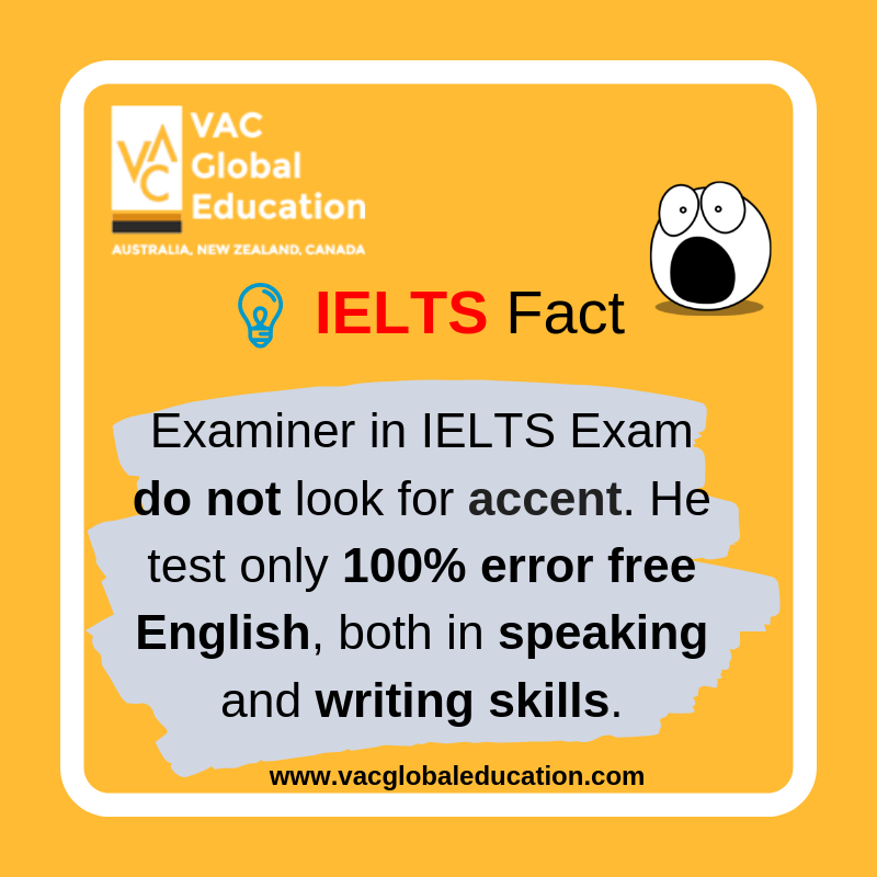 VAC Global Education on Twitter: "IELTS Exam Fact for Speaking and ...