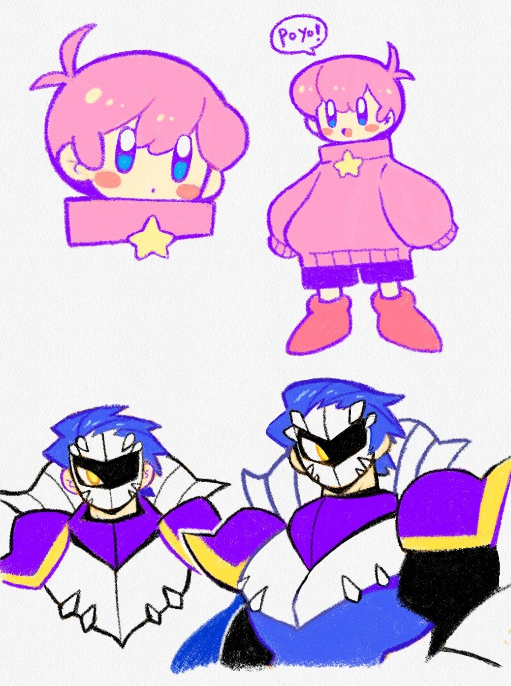 Meta Knight Y Kirby Humano