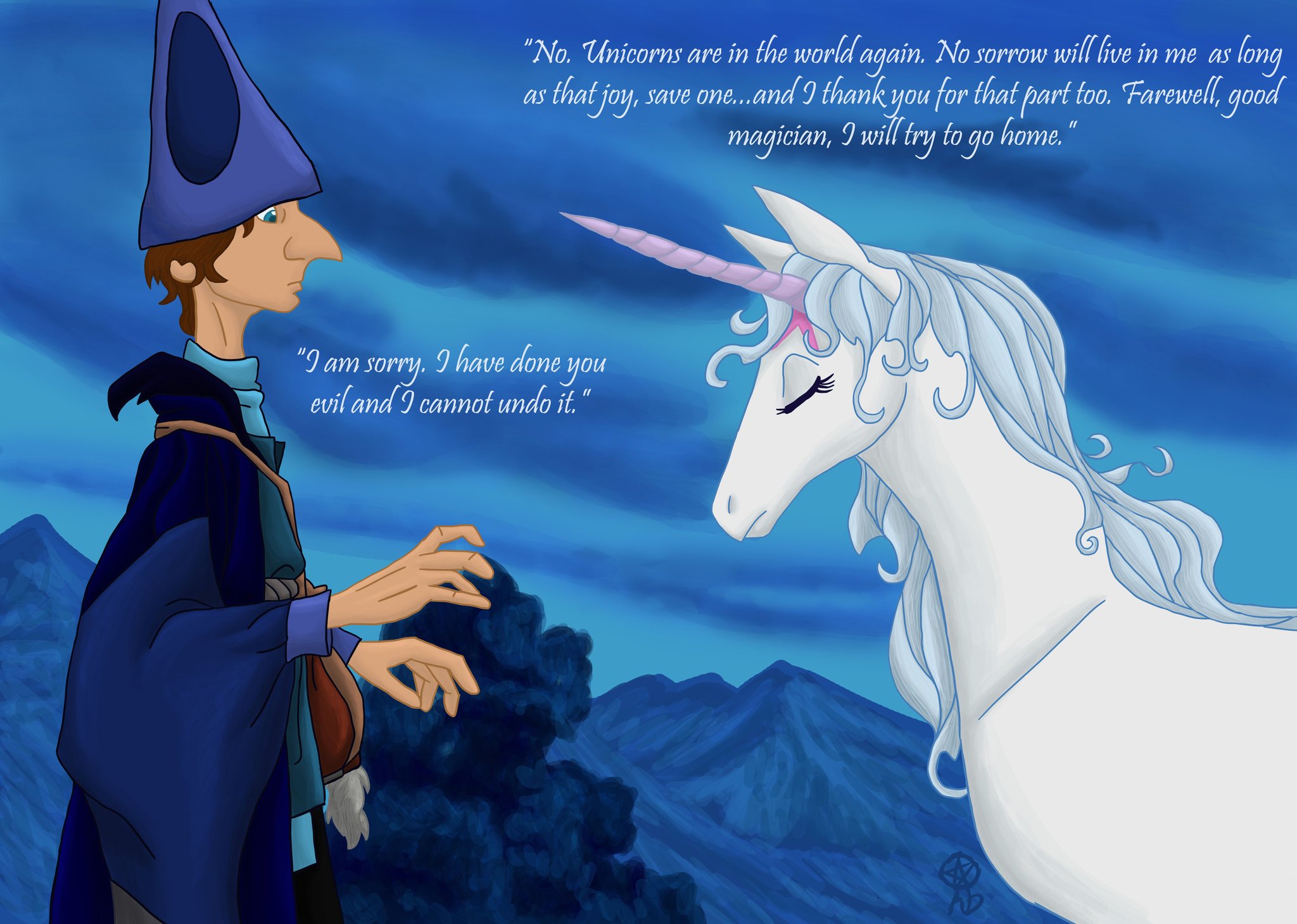 The Last Unicorn Schmendrick And Amalthea