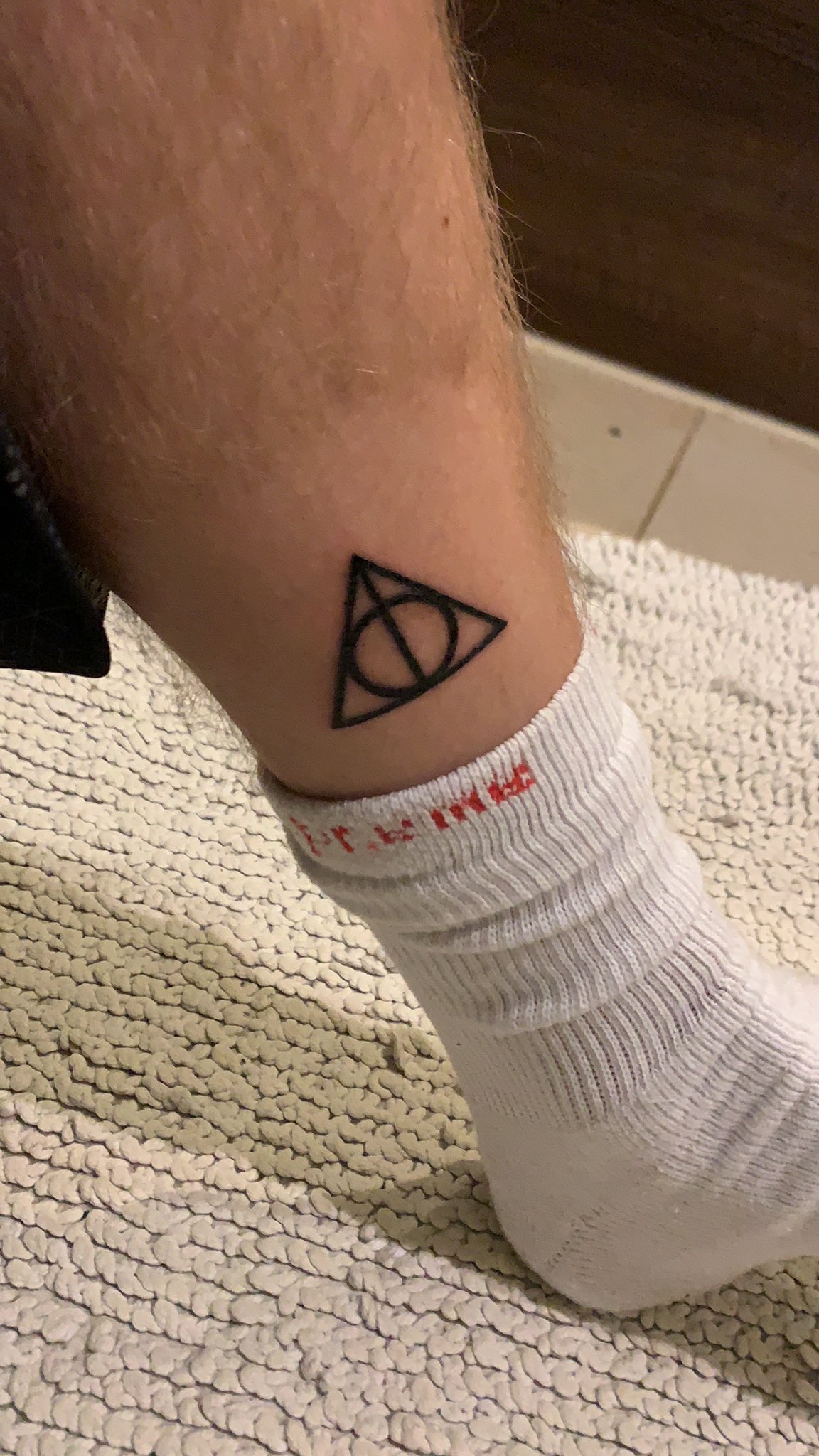 Deathly Hallows Tattoo White