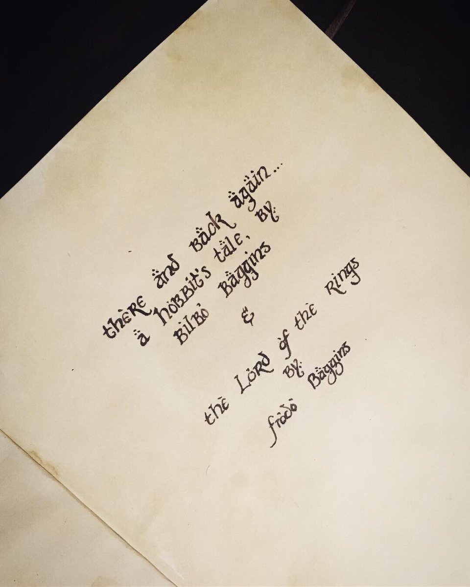 Bilbo Baggins Handwriting