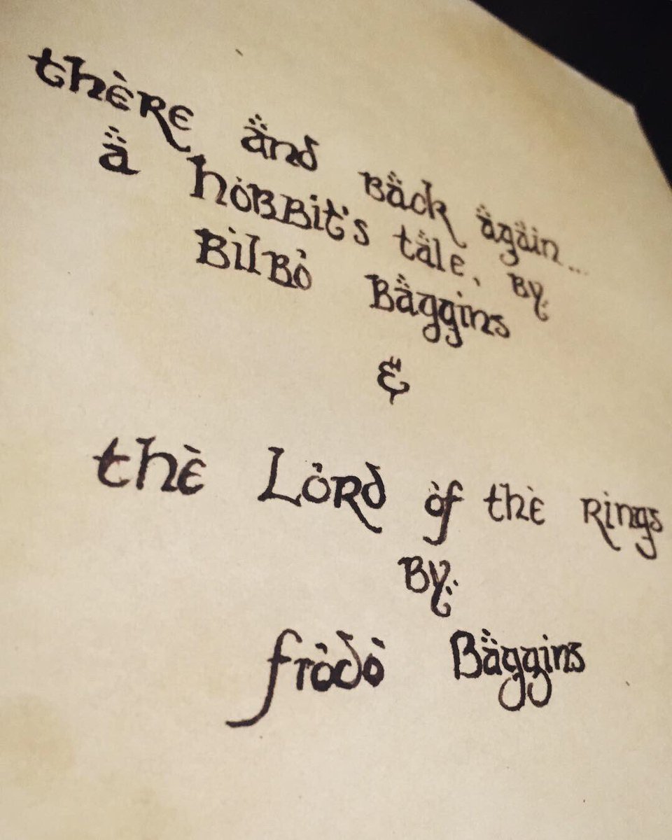 Bilbo Baggins Handwriting