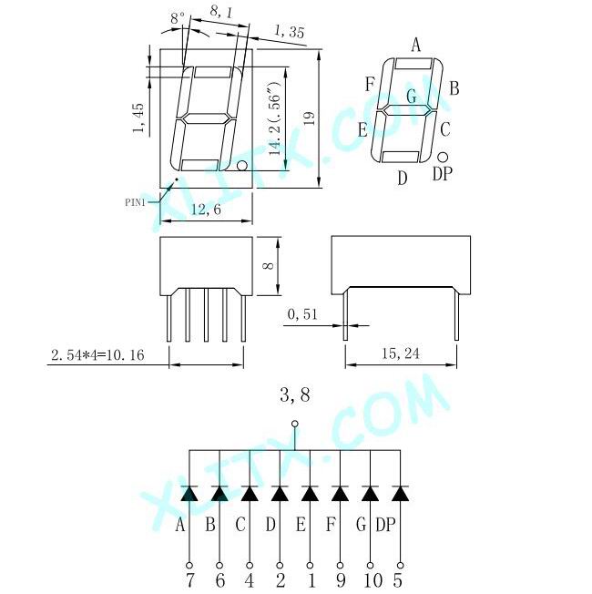 burlarse de ir al trabajo Paleto 7 segment display 5161as datasheet ...