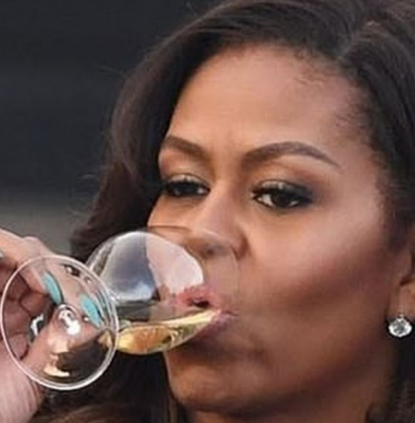 Obama With Champagne Glass