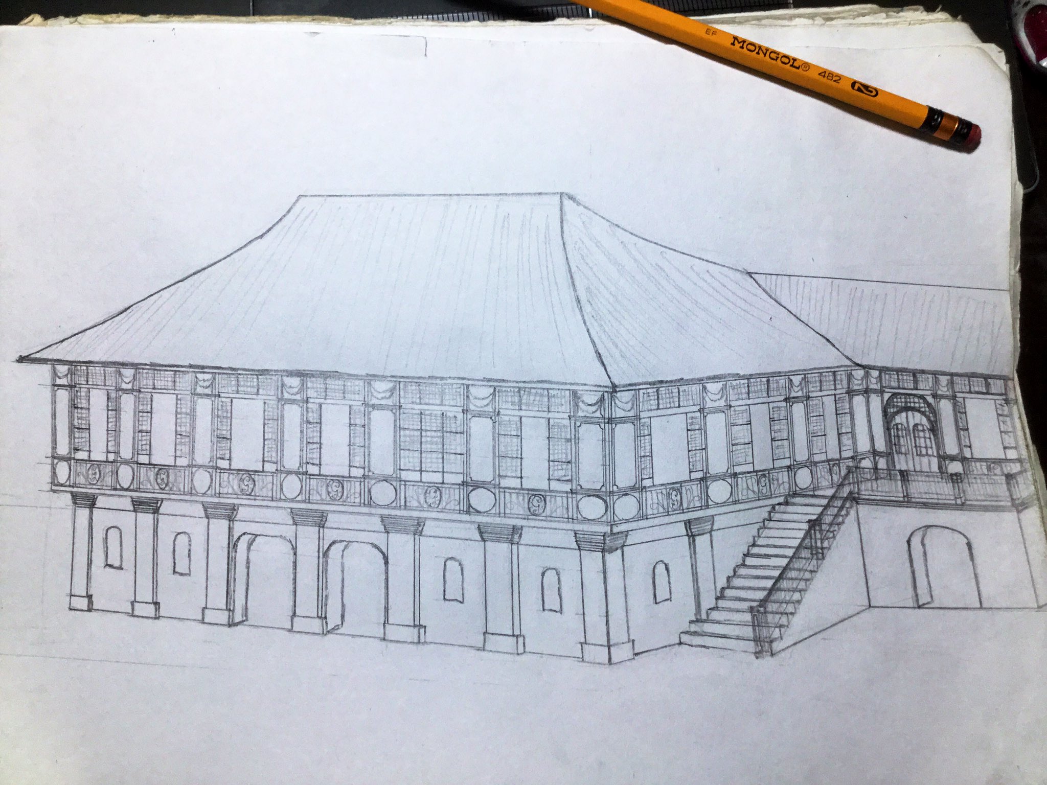 Bahay Na Bato Drawing