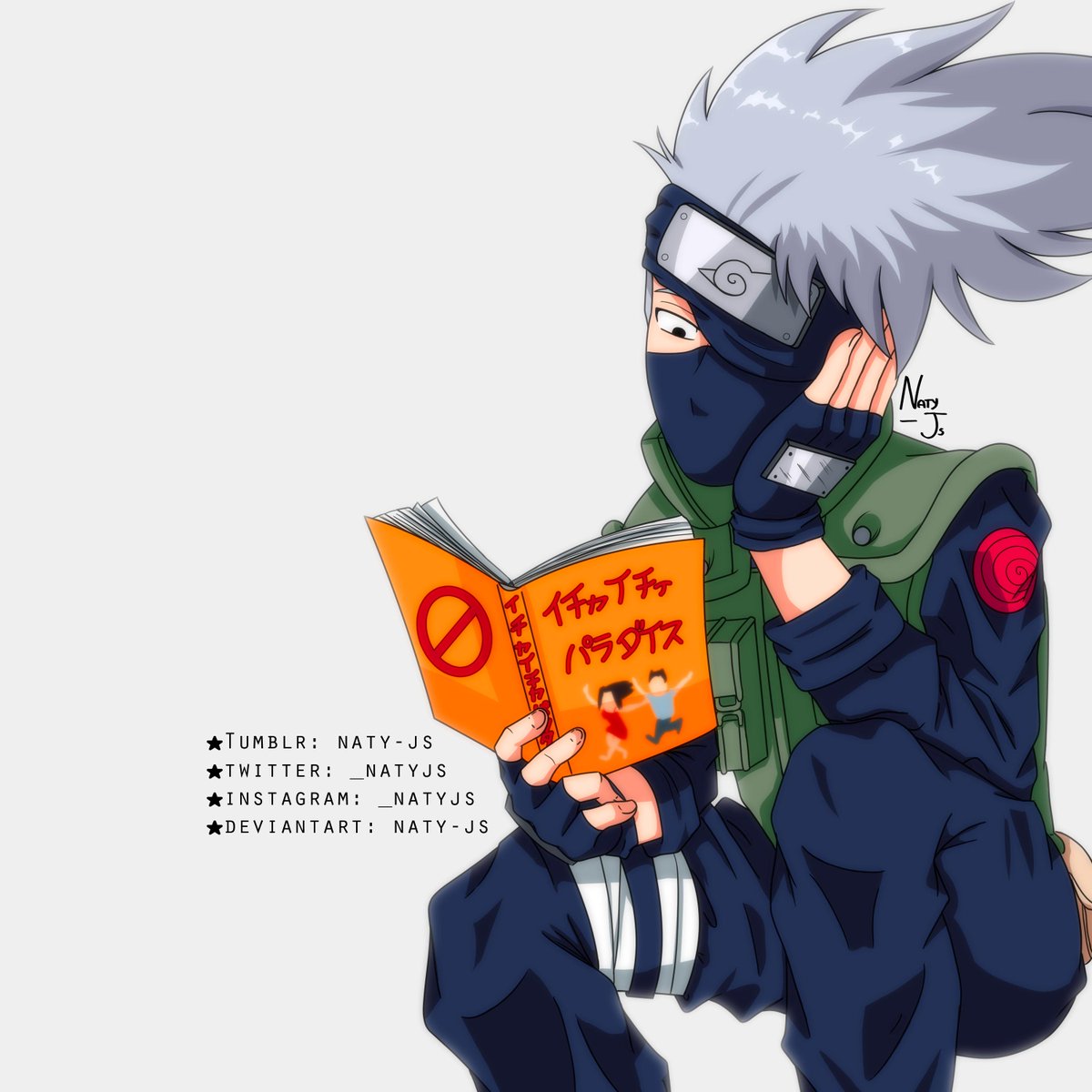 Chibi Kakashi Reading