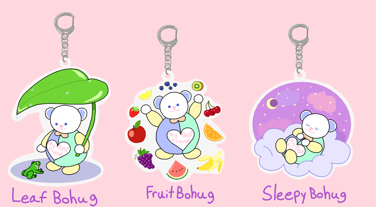 「New Bohug charms are up for preorder! h」|the silly ・ ᴥ ・のイラスト