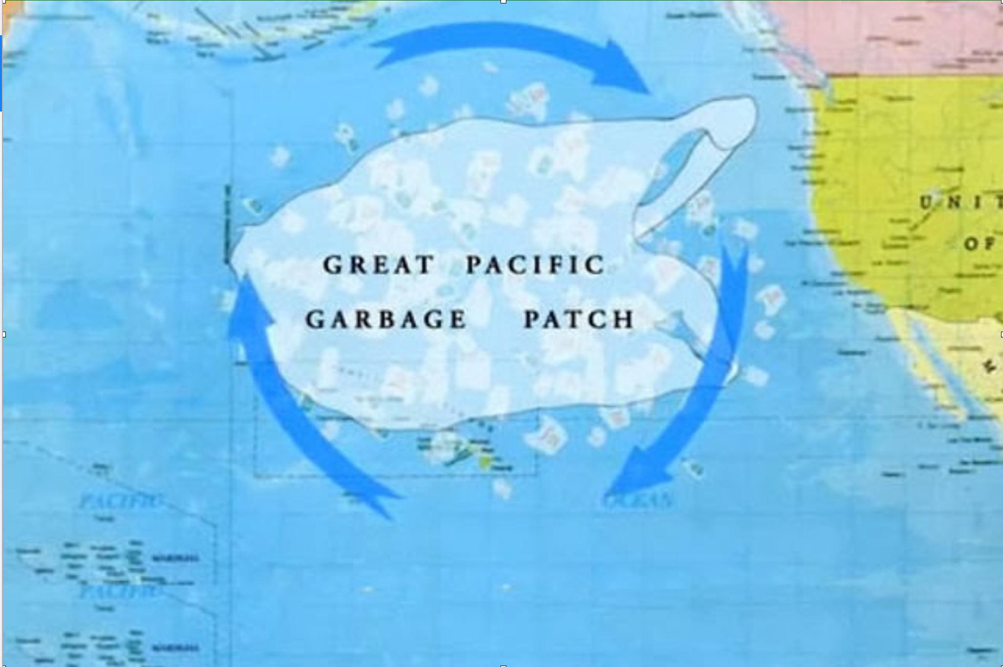 Great Pacific Garbage Patch Satellite Image