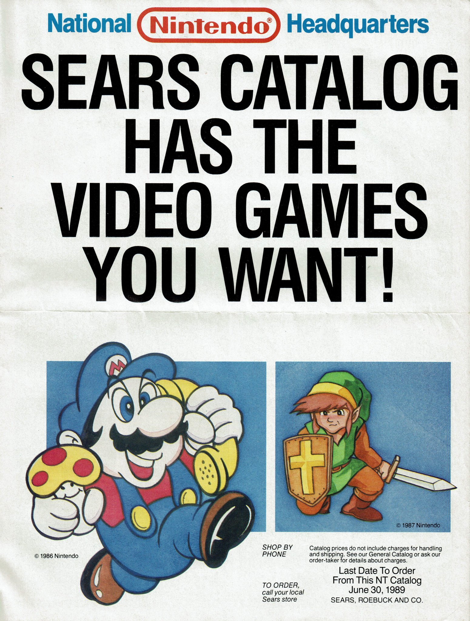 VideoGameArt&Tidbits on Twitter: "1989 Sears Nintendo pamphlet.…