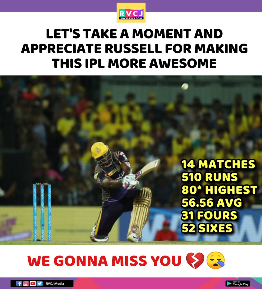 135 best Twitter @rvcj_fb images on Pholder | Andre Russell! #MIvKKR
