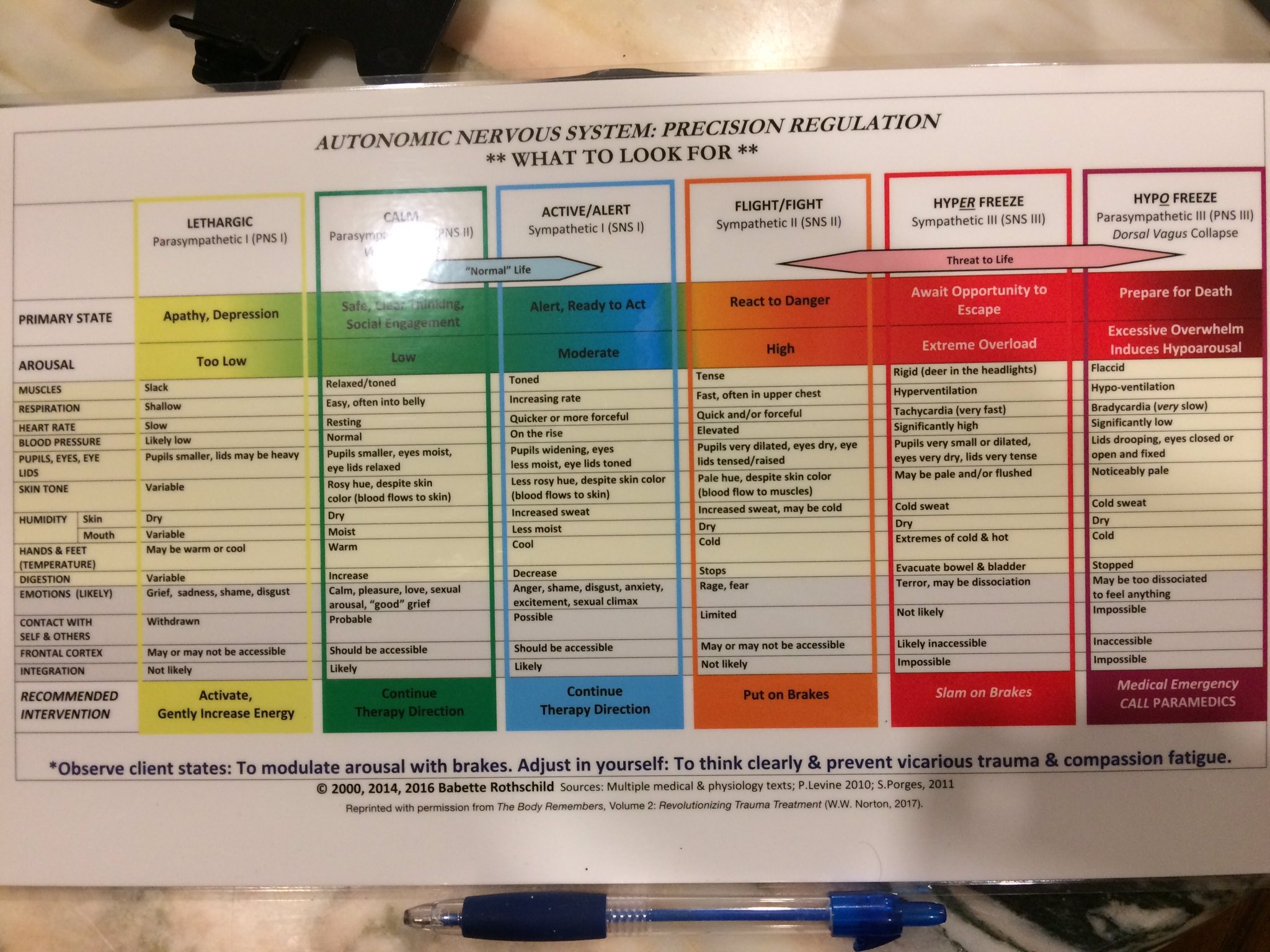 Autonomic Nervous System Precision Regulation Chart 100% Genuine | www ...