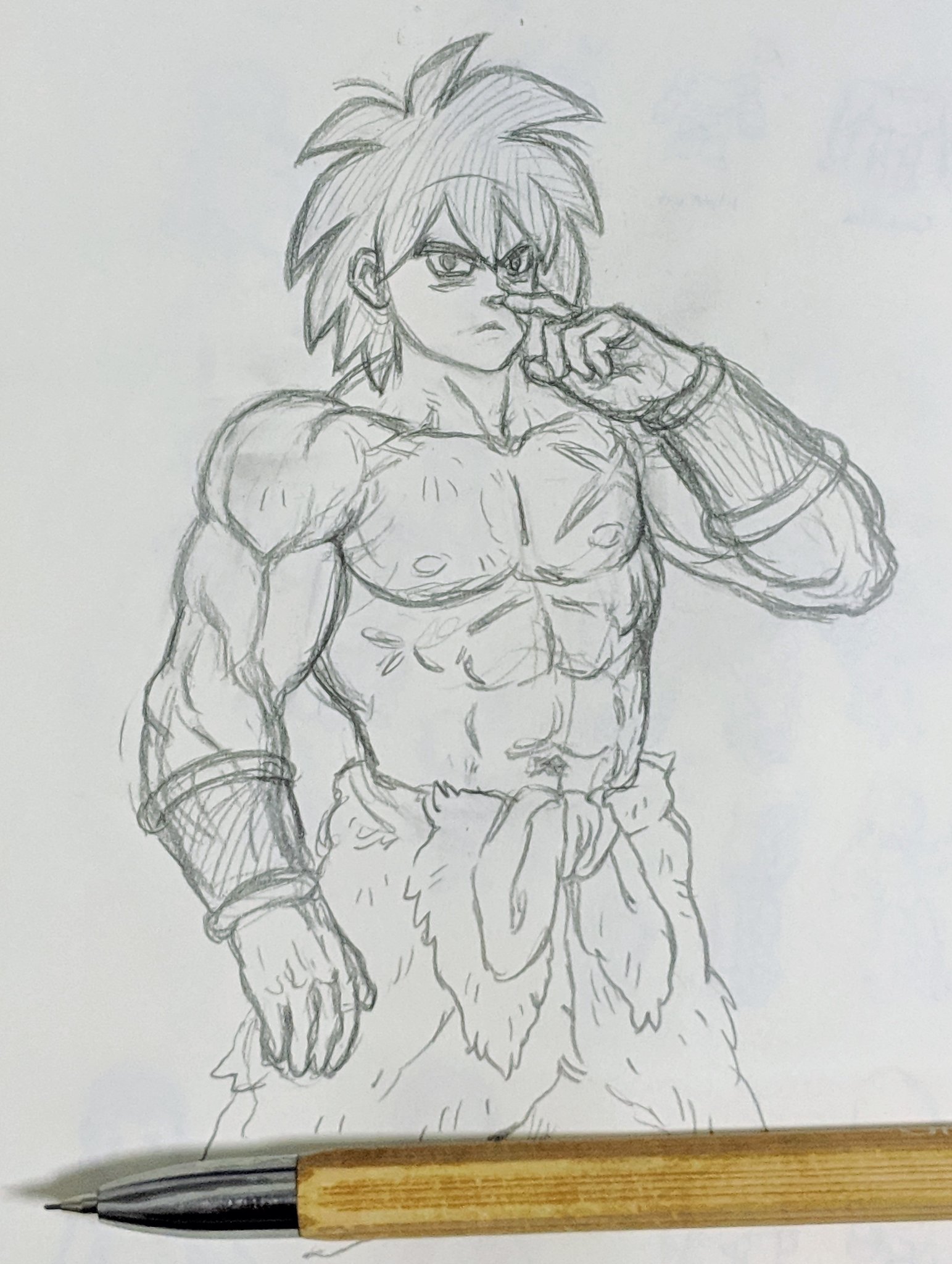 Broly Normal Drawings Colored My Broly Warm Up Sketch. My Own Version