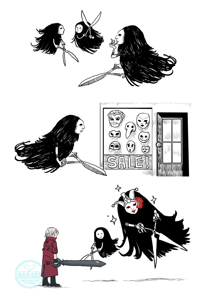 「Death Scissors: Make up myself #DMC #DMC5 #DevilMayCry5 」sanaezの漫画