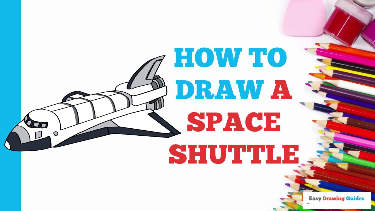 Space Shuttle Drawing For Kids