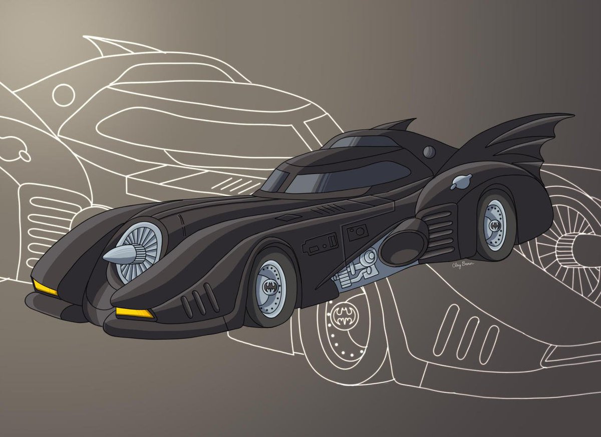 Graphics Cartoon Bat Mobile
