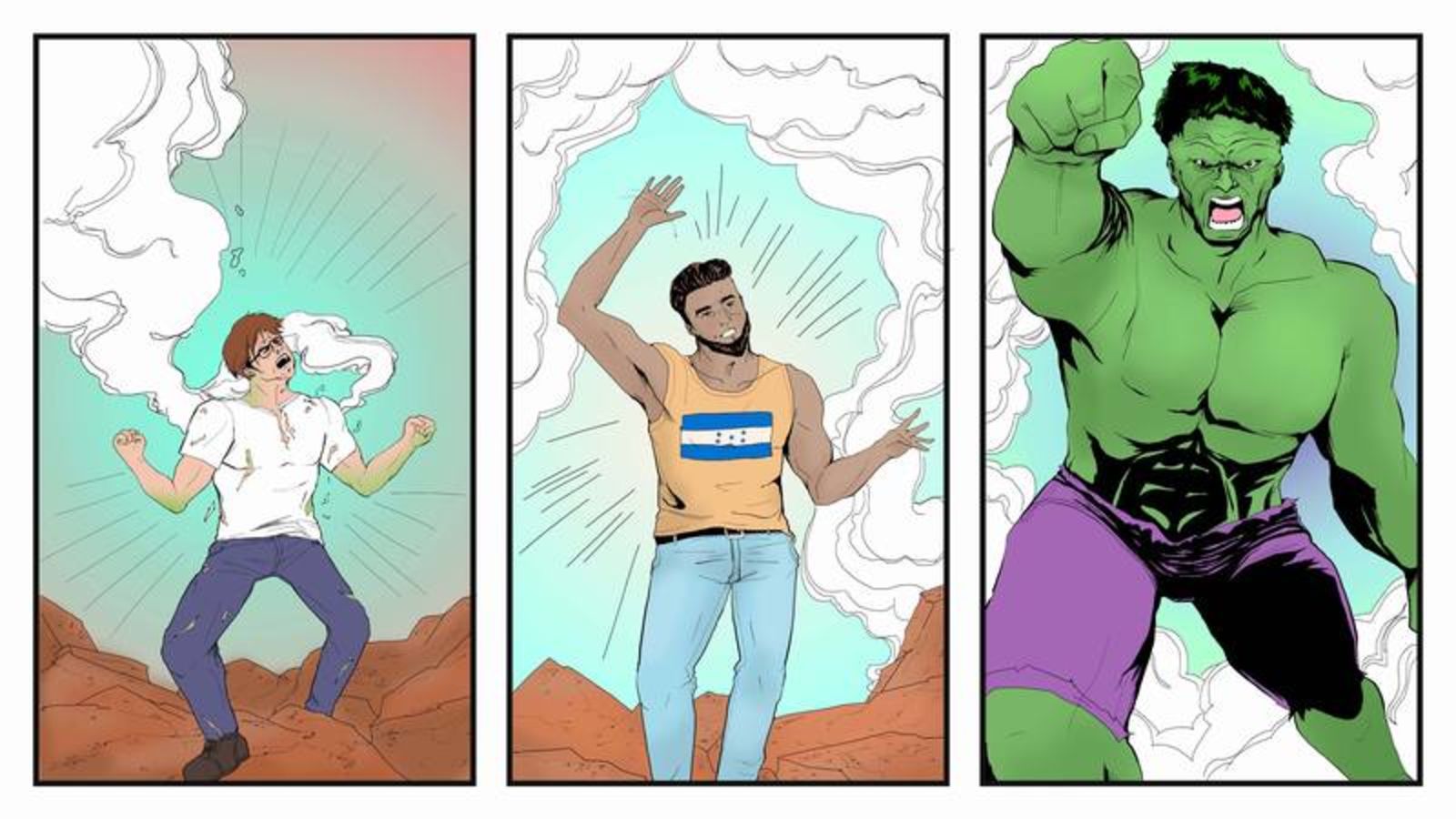 Bruce Banner Turning Into Hulk