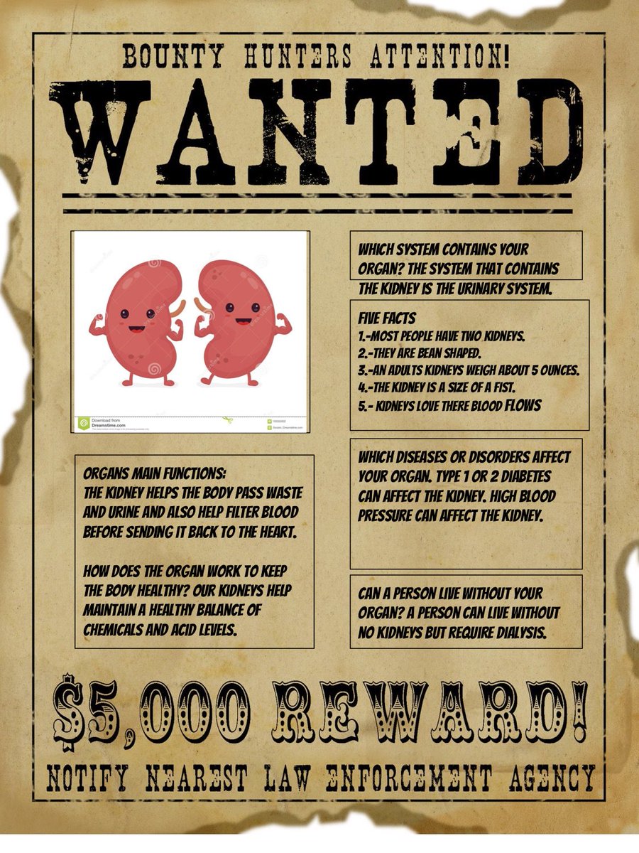 Heart organ trail wanted poster