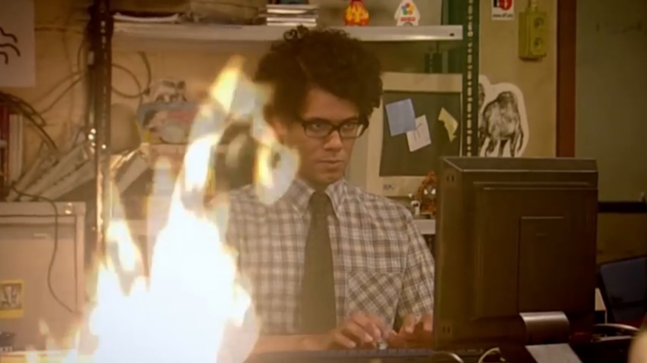 Computer On Fire It Crowd