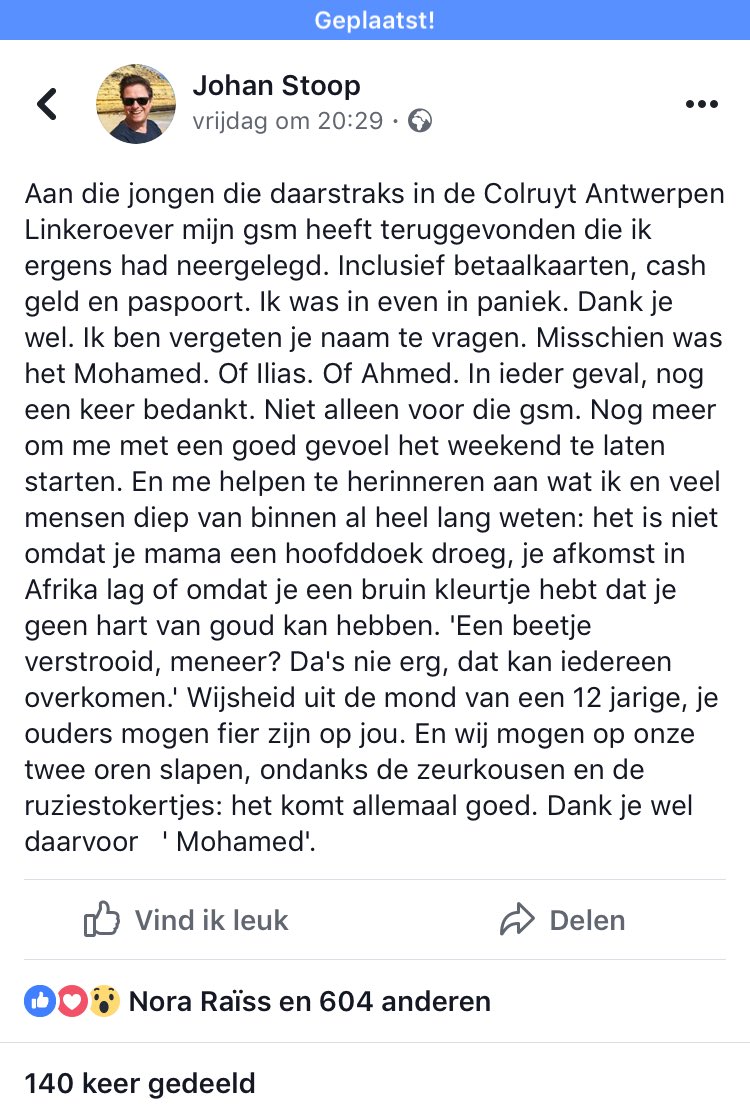 M O H A M E D 🇧🇪🇧🇪🇧🇪🇧🇪🇧🇪 on Twitter: "Een mooie verhaal van een man die zijn GSM even kwijt was ...
