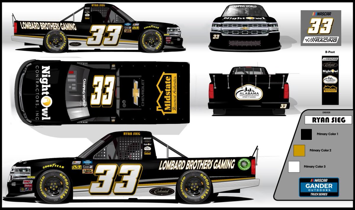 Sieg to run the 33 truck at Dover : r/NASCAR