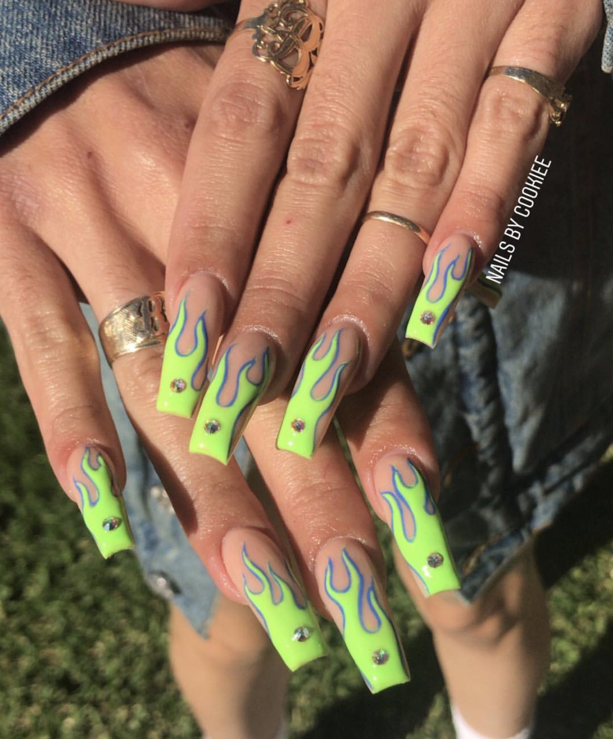 Neon Green Flames