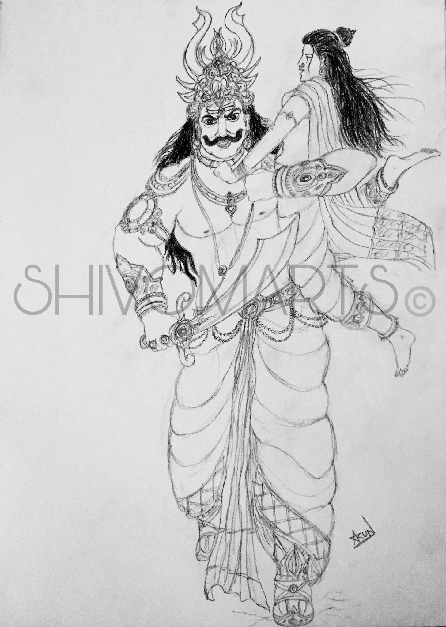 Rama And Sita Drawing