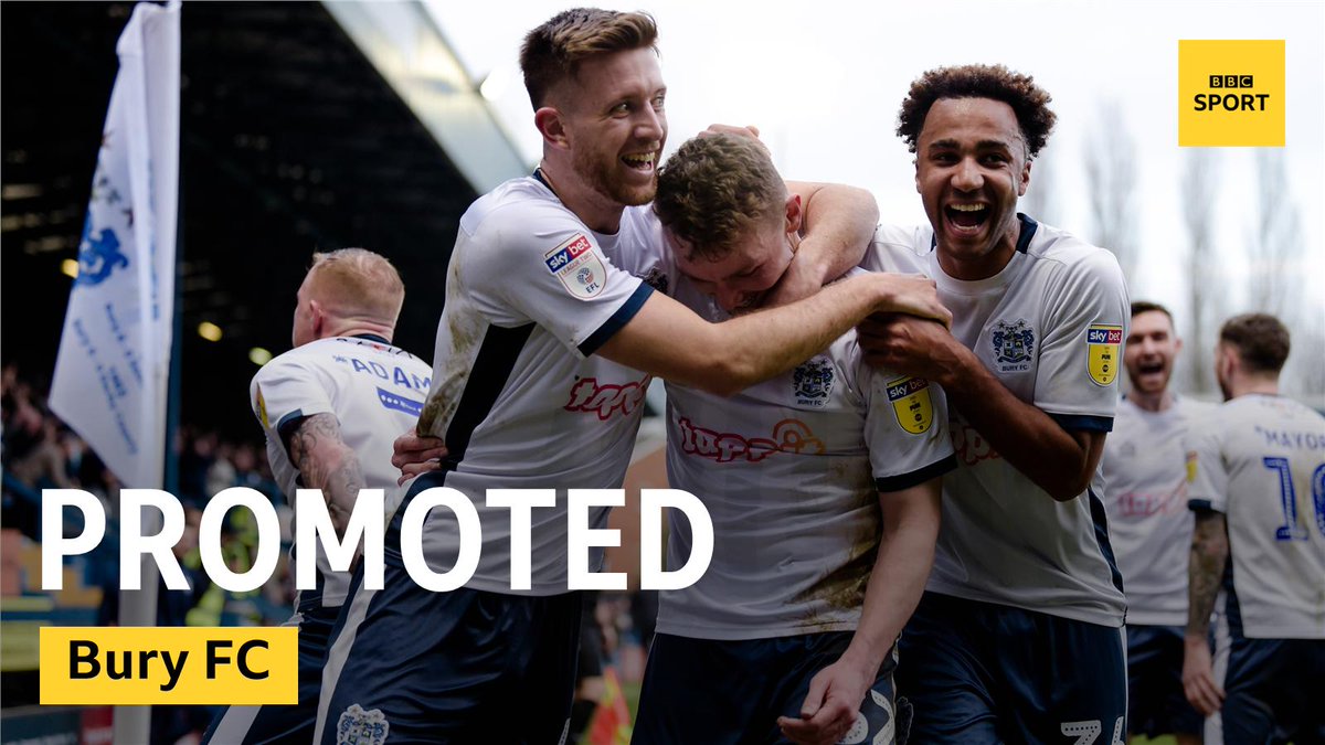 BURY PROMOTED! Danny Mayor's goal in a 1-1 draw at Tranmere was enough ...