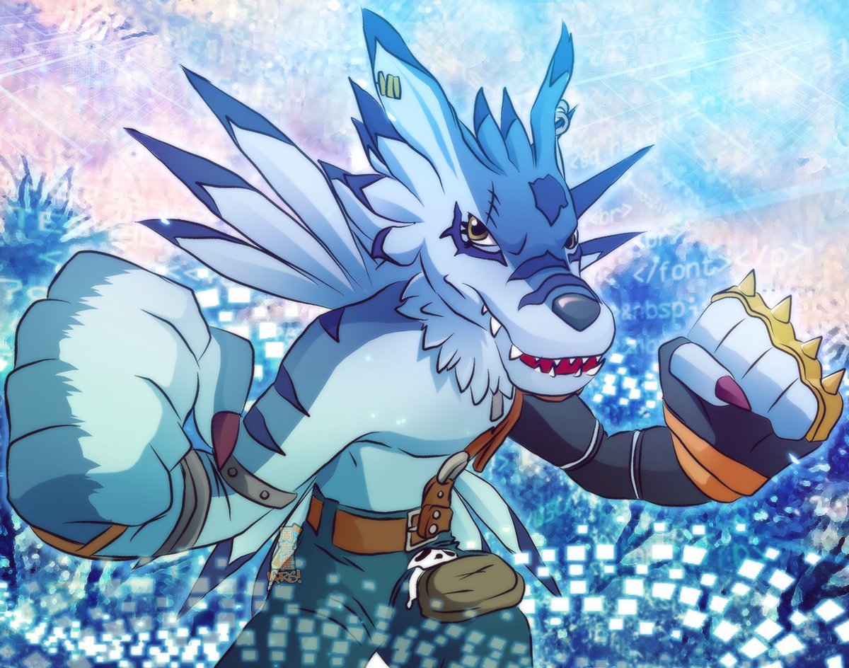 Weregarurumon Wallpaper