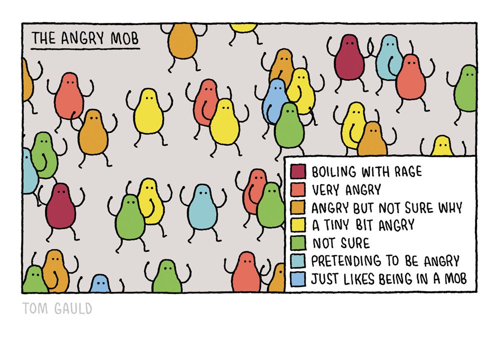 The Angry Mob' …one of the prints for sale here: https://t」Tom Gauldの漫画