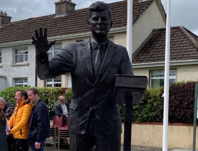 A statue of former US President John Fitzgerald-Kennedy - JFK - has ...