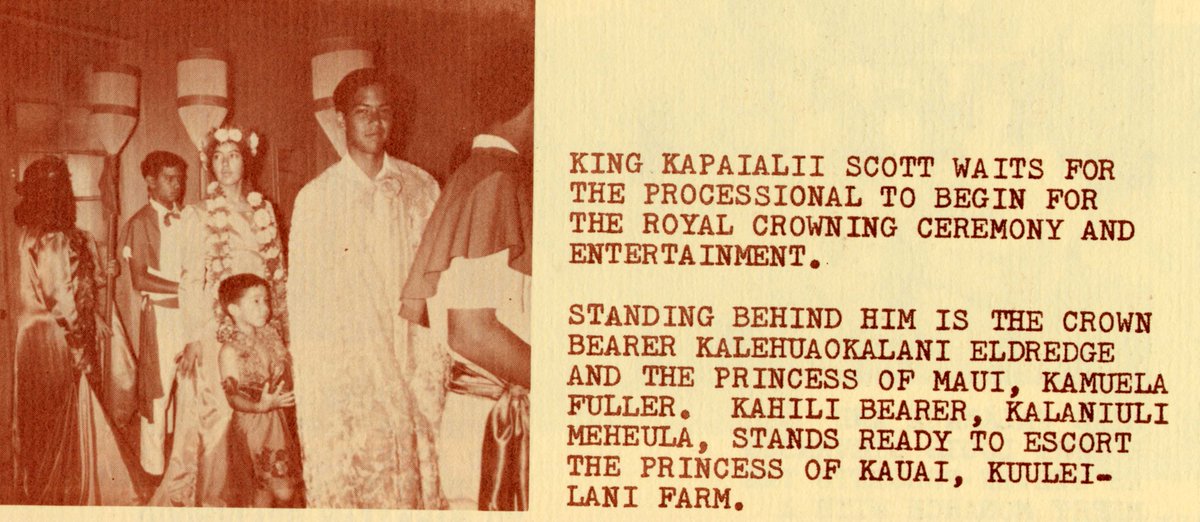 From the 1966 Na Opio: “King Kapae‘alii Scott waits for the ...