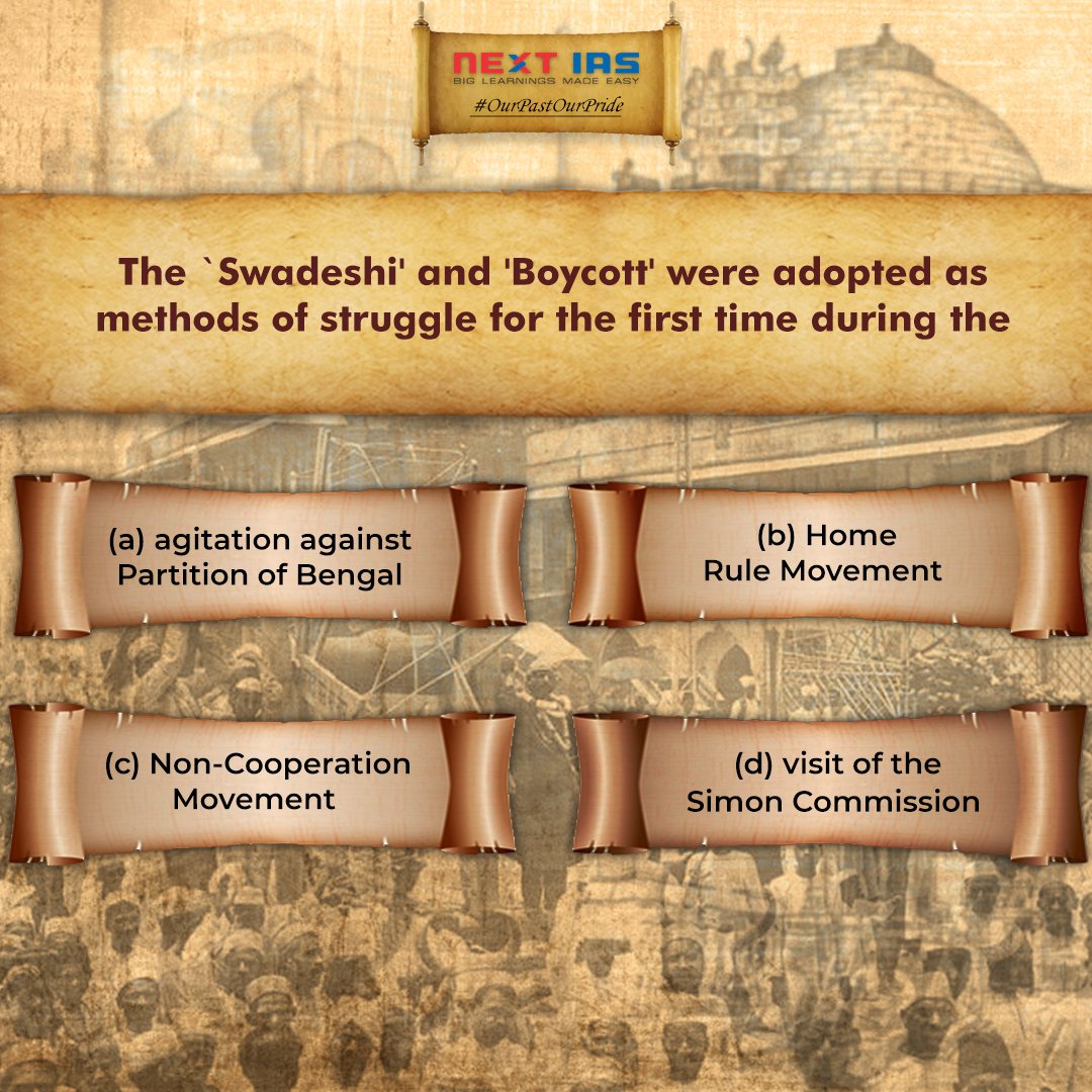 Swadeshi And Boycott Movement Against The Partition Of Bengal