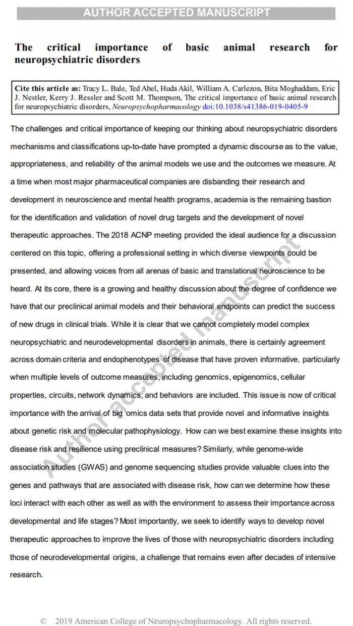 Simple Animal Report