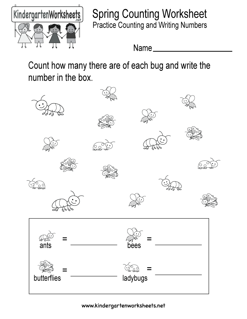 Kindergarten WSheets on Twitter: "Kids can practice counting ants, bees ...