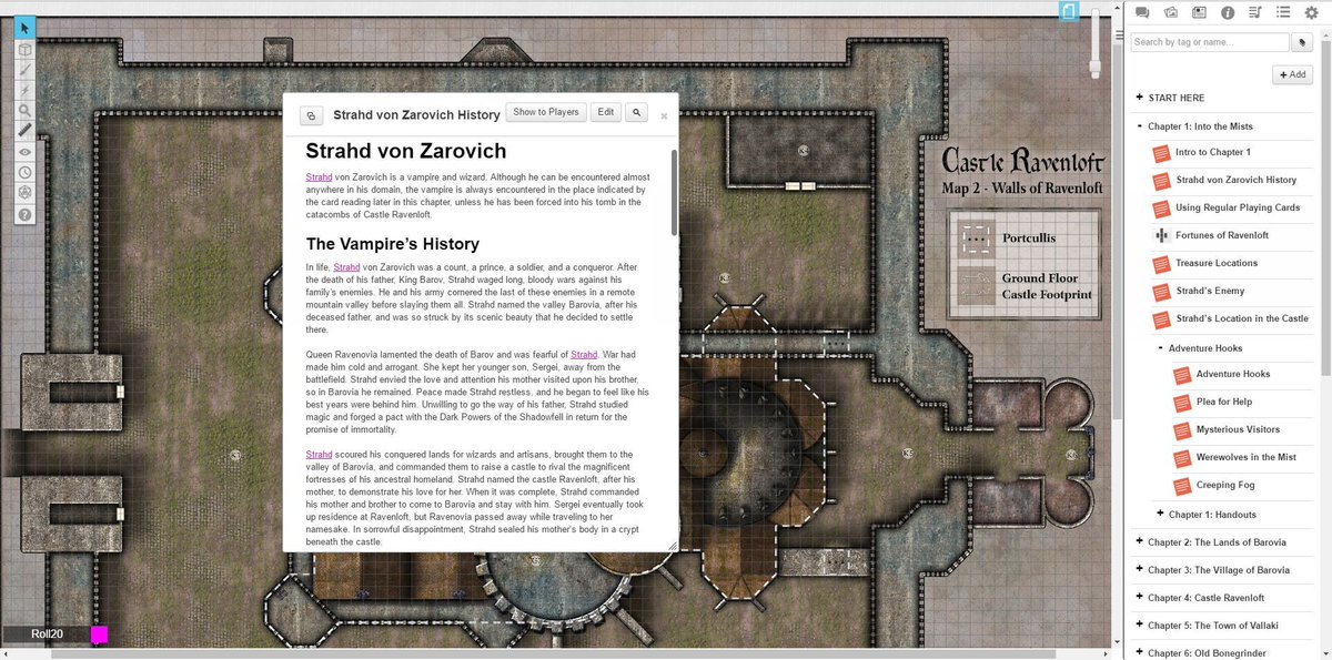 Map of castle ravenloft - gragpsychic