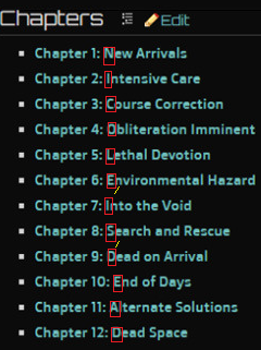 How many chapters in dead space - quickgse