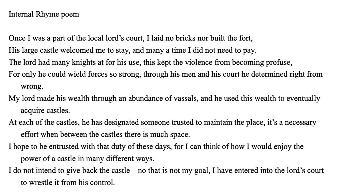 Examples Of Internal Rhyme